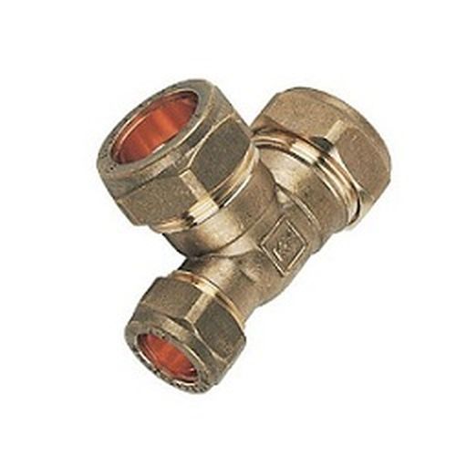 Compression 22mm x 15mm x 22mm One End Reducing Tee | ukhps.co.uk