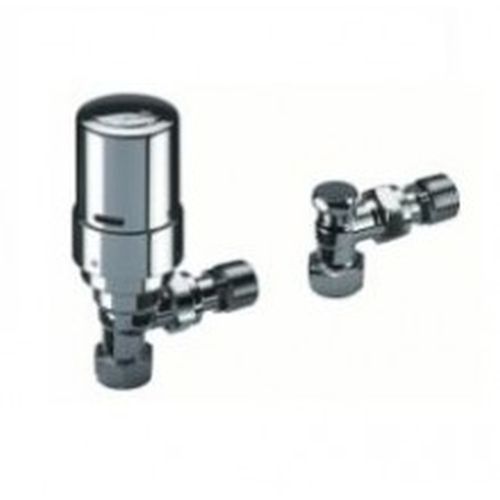 Danfoss RAS-D2 8/10/15mm Angled TRV With Lockshield Chrome | ukhps.co.uk
