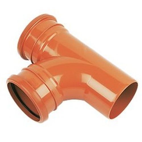 FloPlast D190 110mm Underground Drainage 87½° Double Socket Junction ...