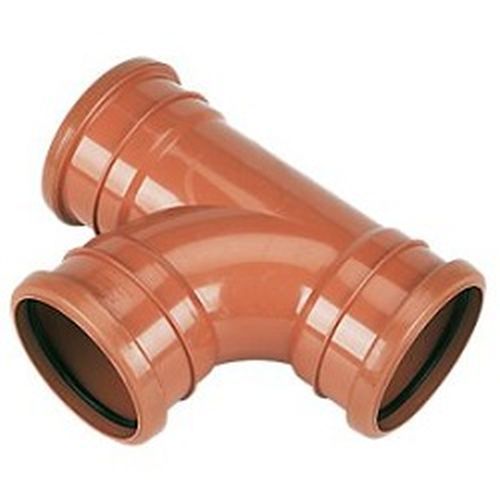 FloPlast D191 110mm Underground Drainage 87½° Triple Socket Junction ...