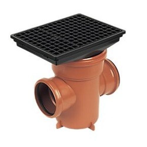 FloPlast D530 110mm Underground Drainage Bottle Gully Rectangular Top ...