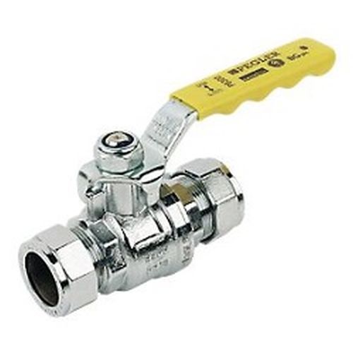 Pegler PB300 15mm Gas Lever Valve Yellow Handle | ukhps.co.uk